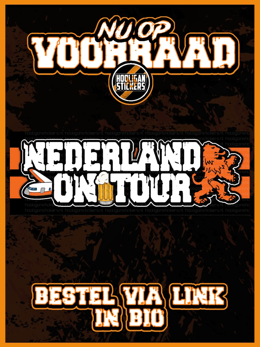 Nederland on tour stickers (15x5 CM) – Hooliganstickers